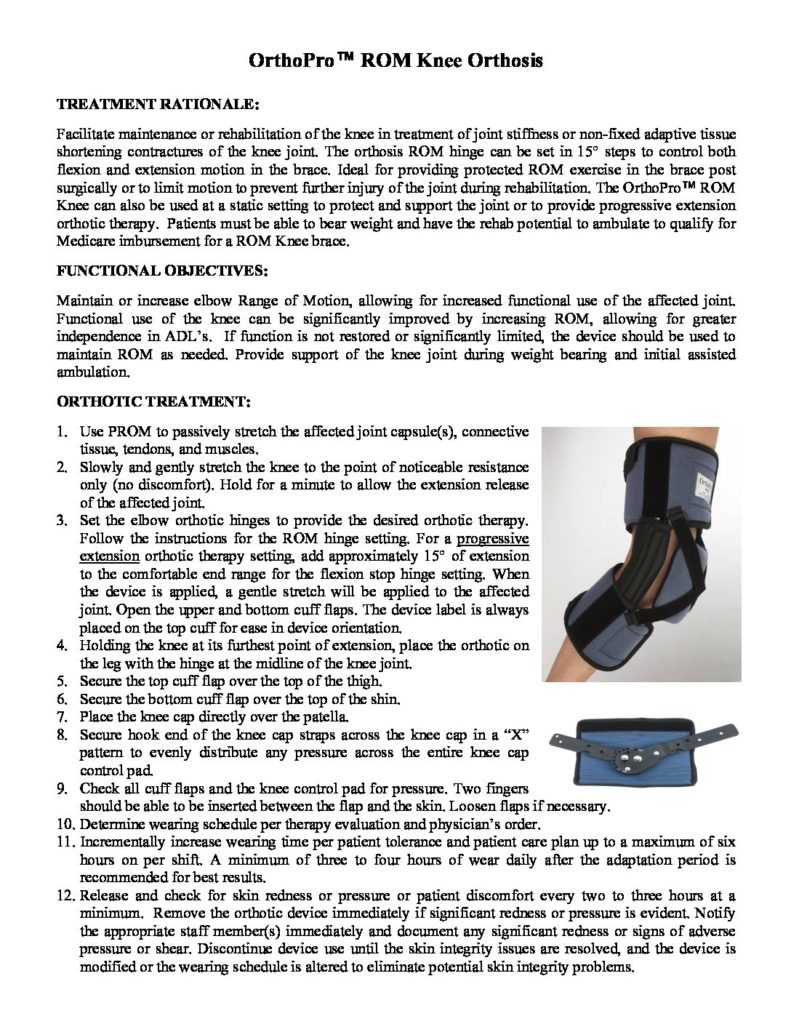 ORTHOPRO ROM KNEE INSTRUCTIONS.New - Neurorehabdirectory ...