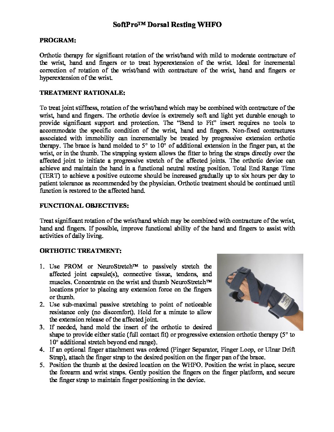 Softpro Functional Resting Whfo